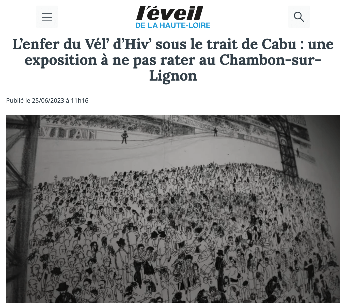 Dessins de la rafle du Vel d’Hiv | Plus de 12 000 visiteurs au Chambon ...